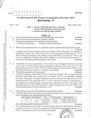 4th semester Civil Engineering (2012-December) Question Papers | PDF
