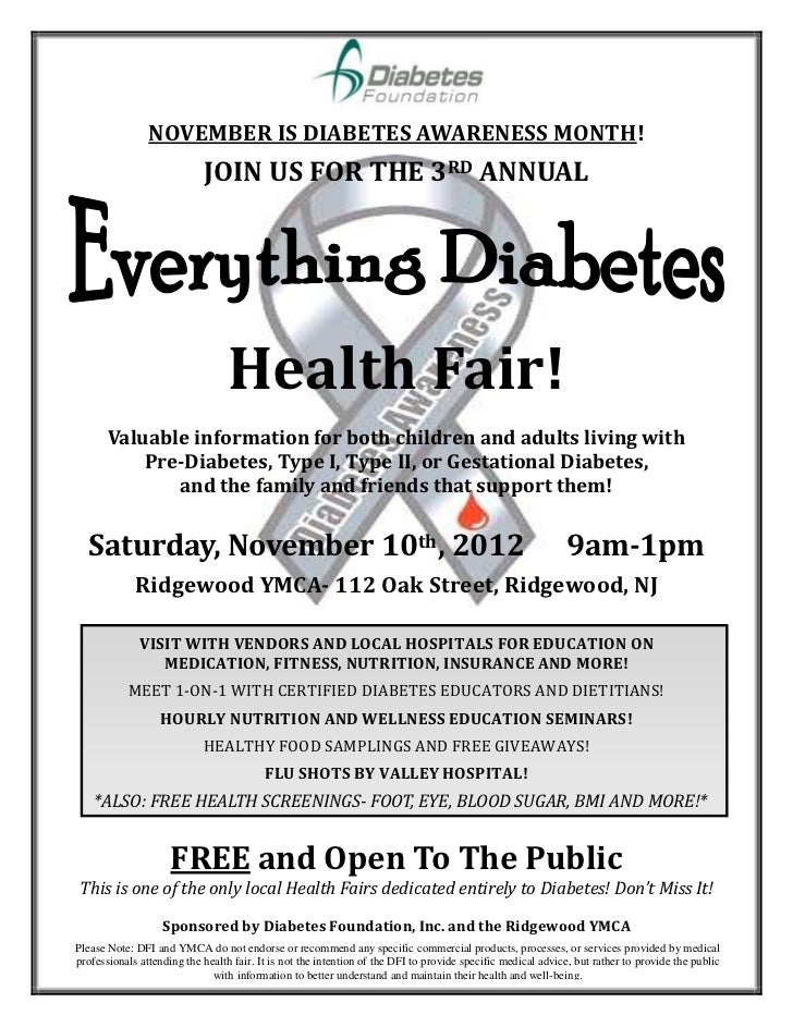 2012 diabetes awareness flyer