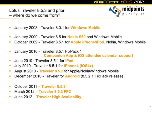 Dominopoint 2012 - IBM Lotus Traveler High Availability in a nutshell | PPT