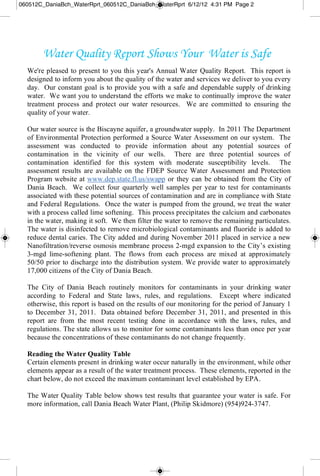 2012 drinking water report | PDF