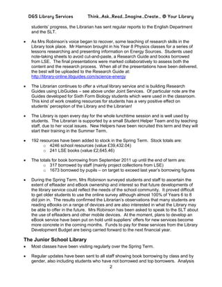 2012 Easter Progress Report | PDF