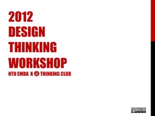 2012 NTU EMBA Design Thinking Challenge- The Wallet Project | PPT