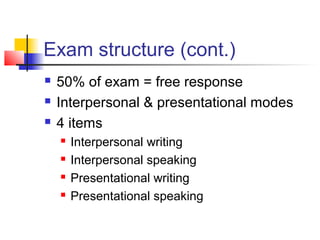 2012 ew french exam preview | PPT