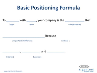Positioning vs Elevator Pitch | PPTX