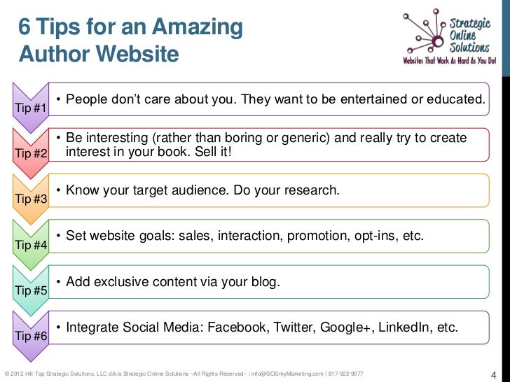 Tips For Designing a Successful Author Website