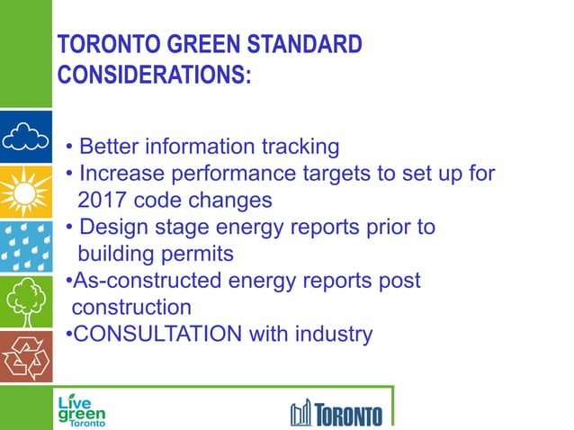 Toronto Green Standard & Energy Efficiency | PPT