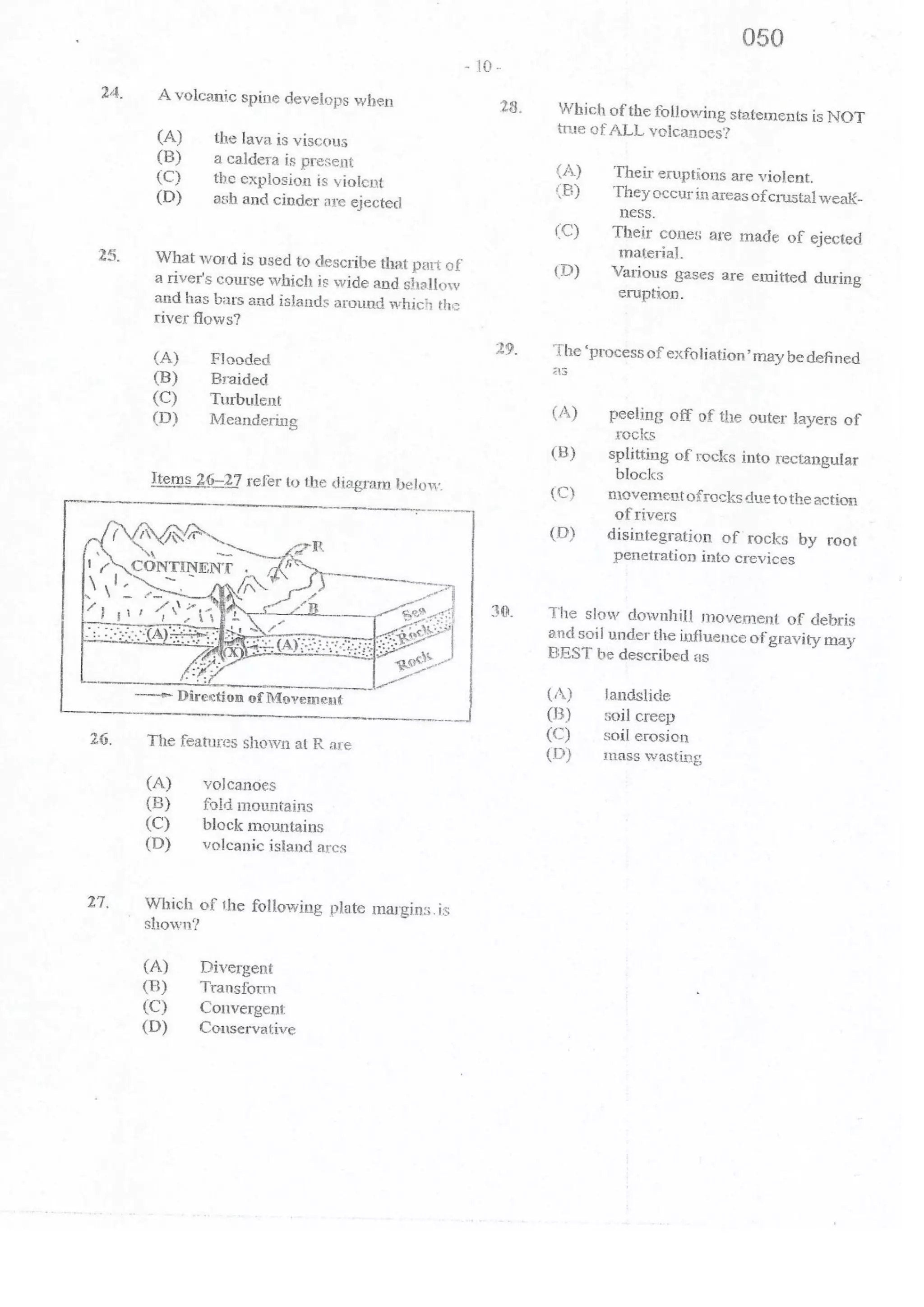 2012 CSEC GEOGRAPHY- multiple choice past paper | PDF