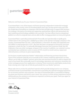 Why Guaranteed Rate? | PDF | Home Financing | Personal Debt