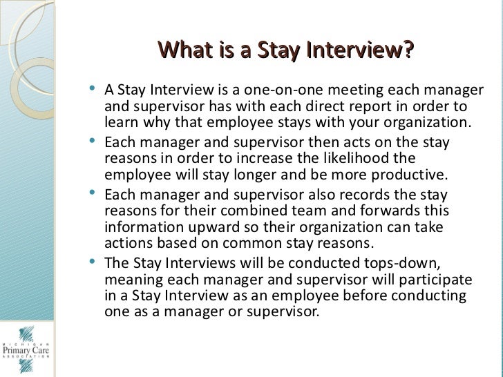 How to Conduct Provider Stay Interviews