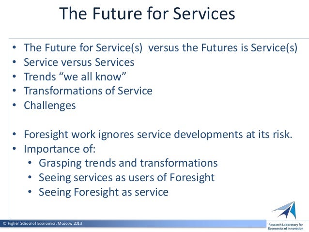 The future of services