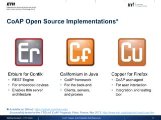 CoAP, Copper, and Embedded Web Resources | PDF