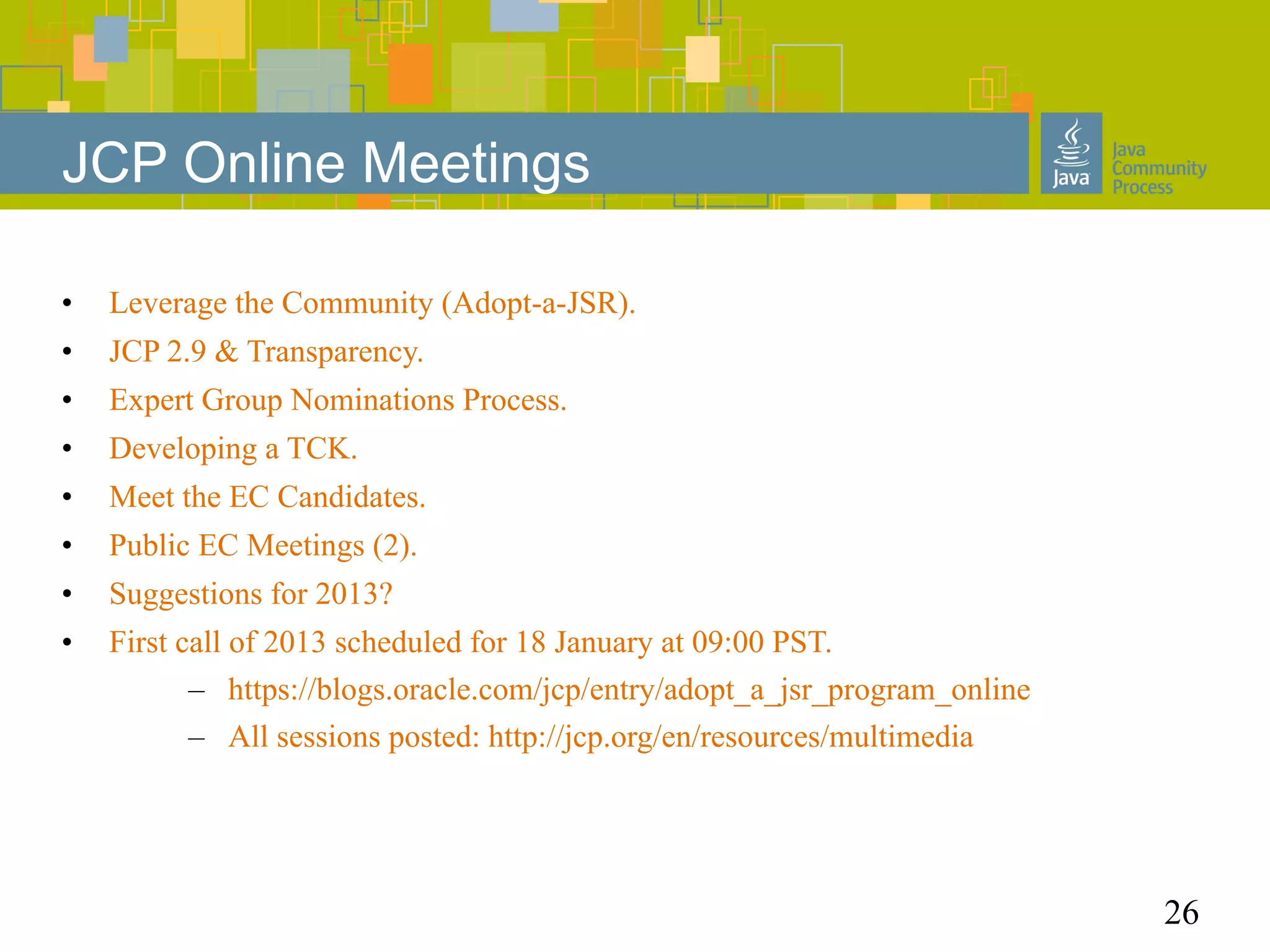 2012 JCP Year End Summary