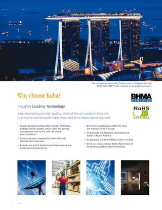 2012 Kaba Saflok Brochure | PDF