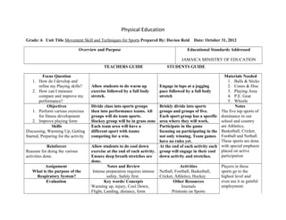 2012 lesson plan g6(october 31) | DOC