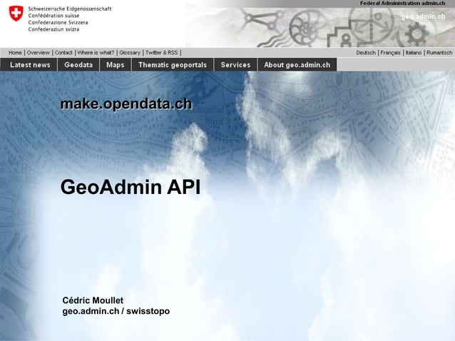 GeoAdmin API & Mobile API, 2012 | PPTX | Web Development | Internet