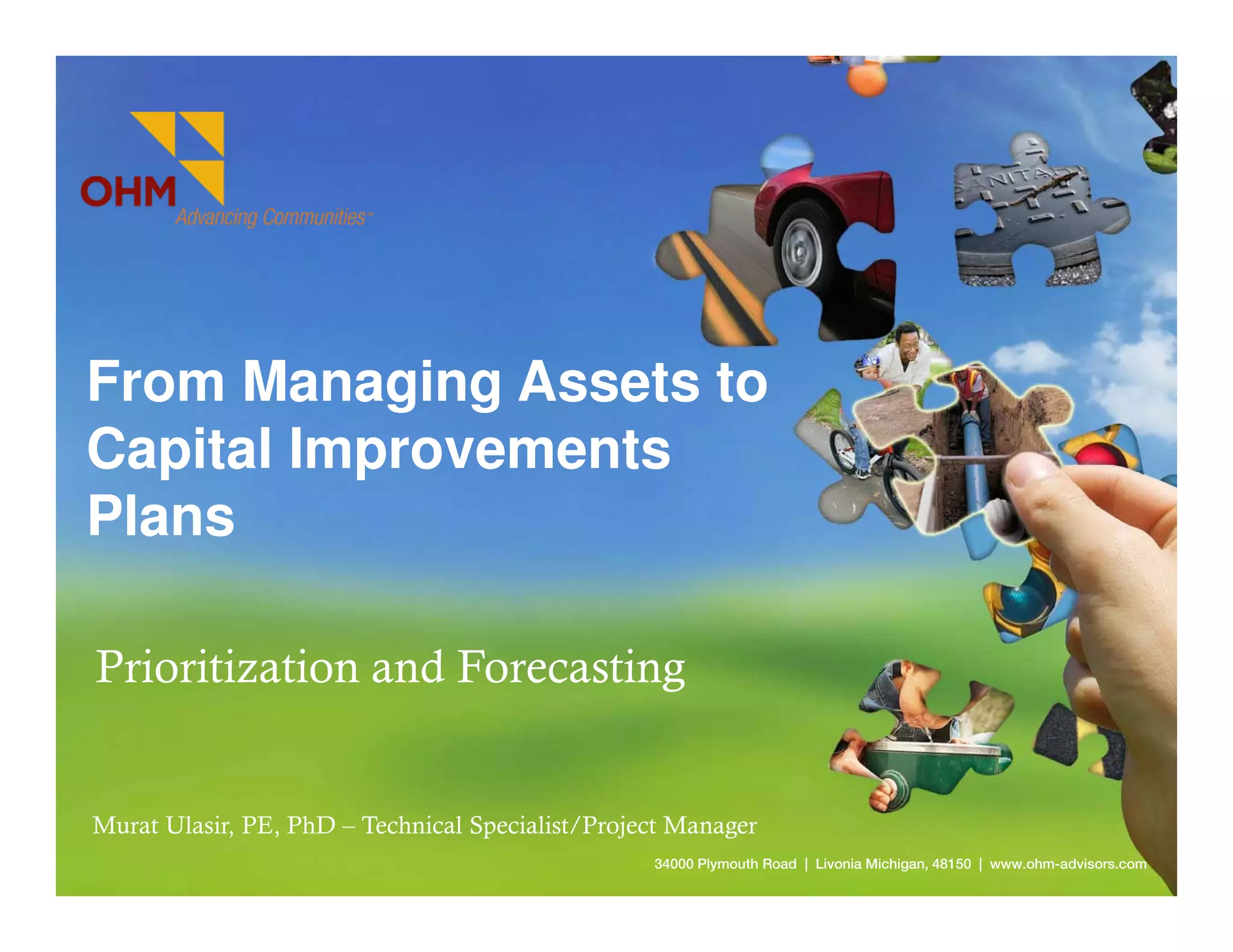 Municipal Infrastructure: Managing Assets to Capital Improvement Plans ...