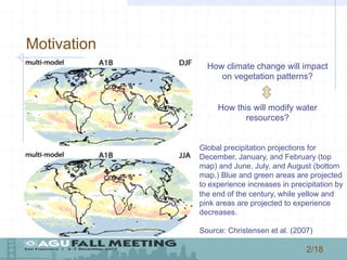EFFECTS CLIMATE CHANGE ON WATER RESOURCES AVAILABILITY AND VEGETATION ...