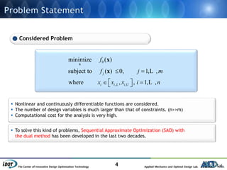 new optimization algorithm for topology optimization | PPT