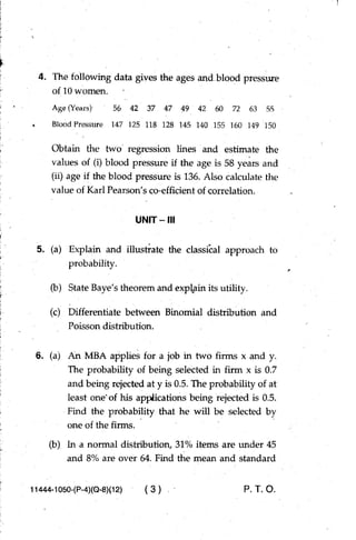 Quantitative Analysis MBA Question papers | PDF