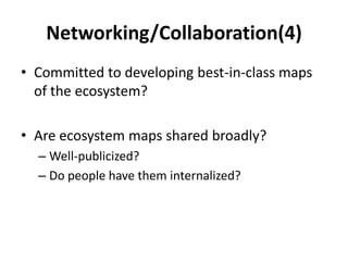 Entrepreneurial ecosystem markers -slides | PPT