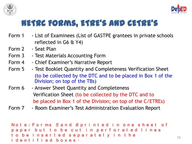 2012 NAT and NCAE | PPTX
