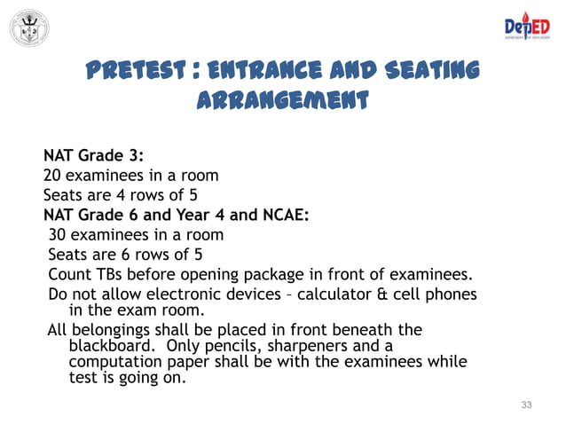 2012 NAT and NCAE | PPTX