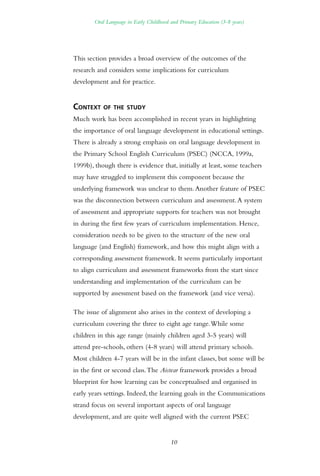 2012 ncca oral lang early childhood | PDF