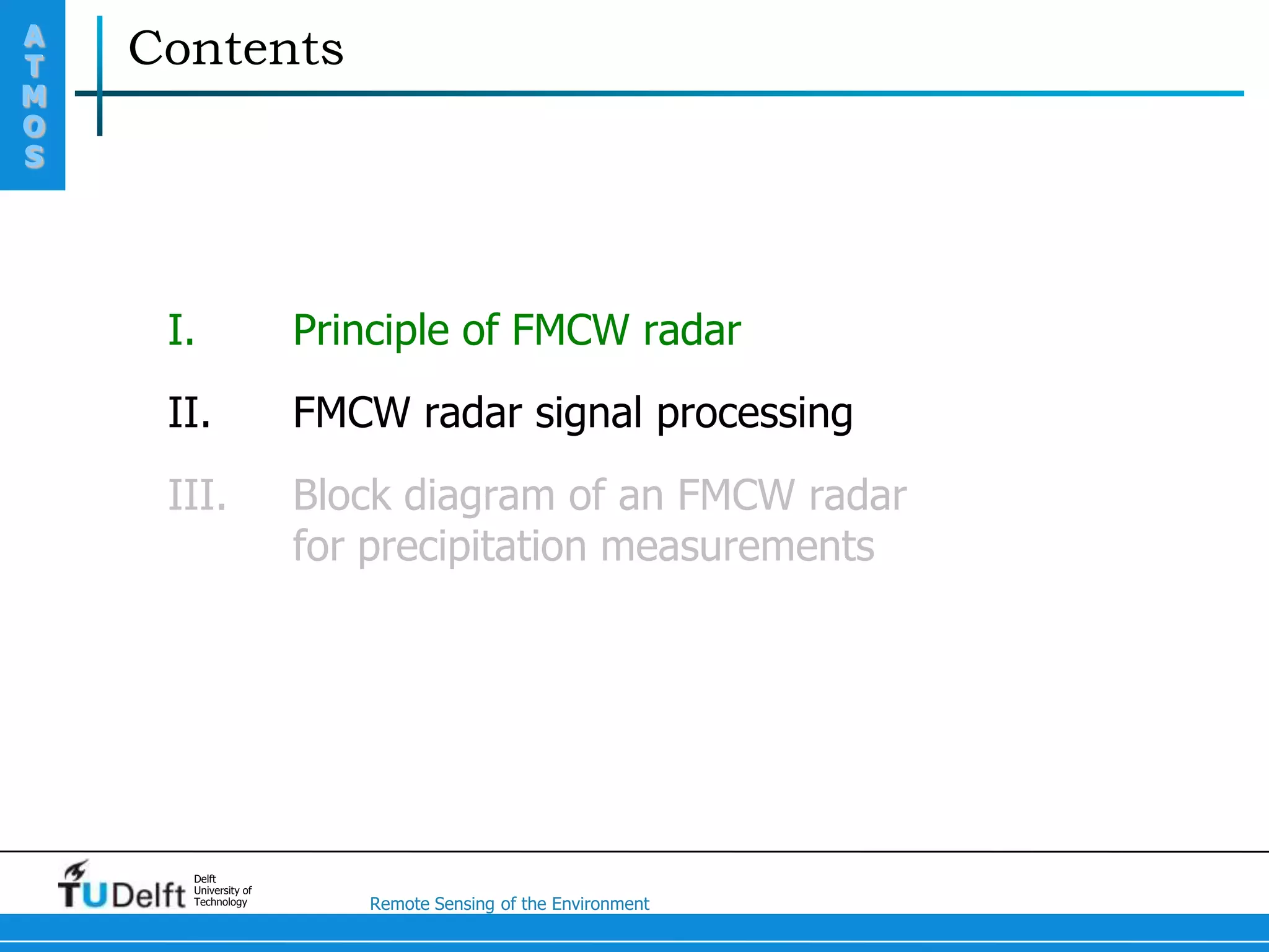 Principle of FMCW radar | PPT