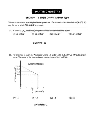 IIT-JEE Advanced 2012 Question Paper 1 | PDF