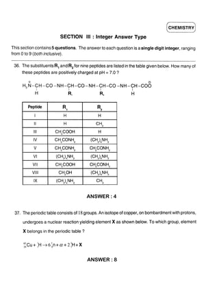 IIT-JEE Advanced 2012 Question Paper 1 | PDF