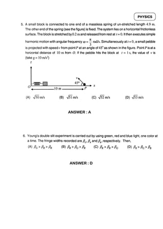 IIT-JEE Advanced 2012 Question Paper 1 | PDF