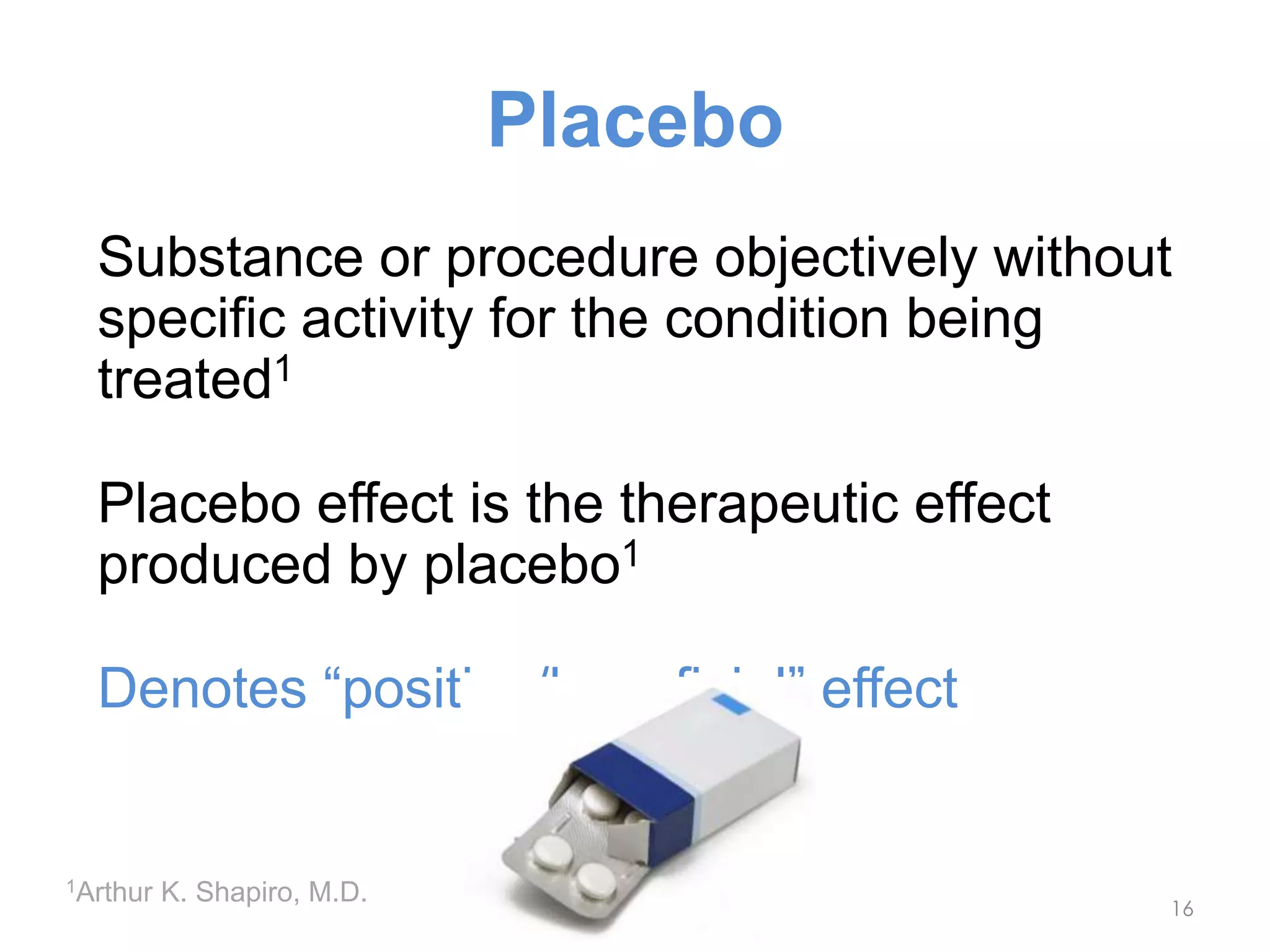Placebo Effect In Clinical Studies | PPTX
