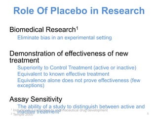 Placebo Effect In Clinical Studies | PPTX