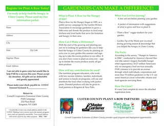 Plant a Row for the Hungry: A People Helping People Program Brochure ...