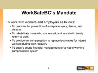 WorkSafeBC Classification, Rate Setting | PPTX