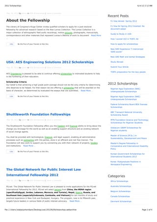 2012 scholarships | PDF | Student Financial Aid | Financial Assistance