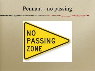 No Passing Sign Pennant