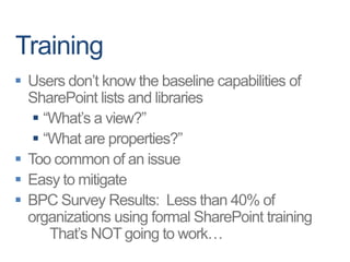 SharePoint Lists: Used, Abused and Underappreciated | PPTX