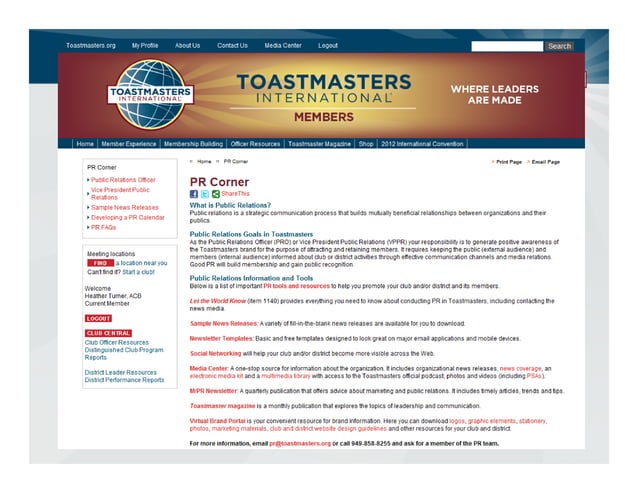 2012 Spring TLI Toastmasters Training VPPR | PPT