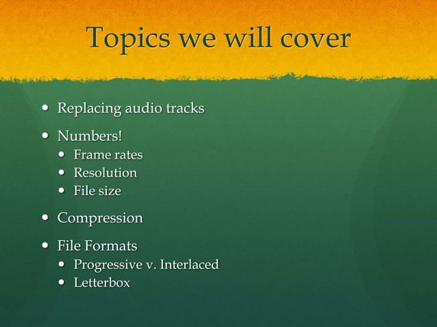 2012 Summer MYT Video Editing Intro | PPT