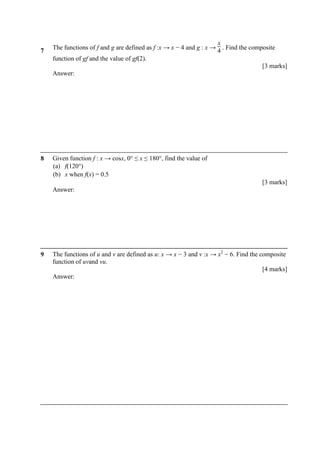 Test 1 f4 add maths | DOCX