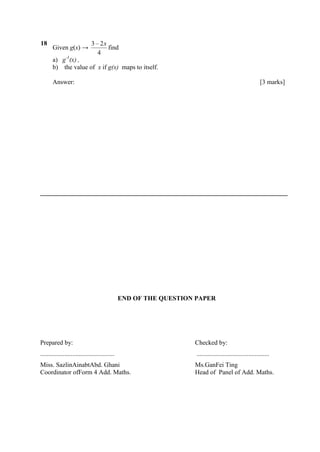 Test 1 f4 add maths | DOCX