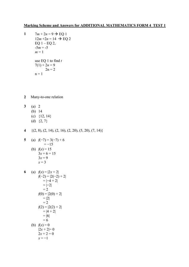 Test 1 f4 add maths | DOCX