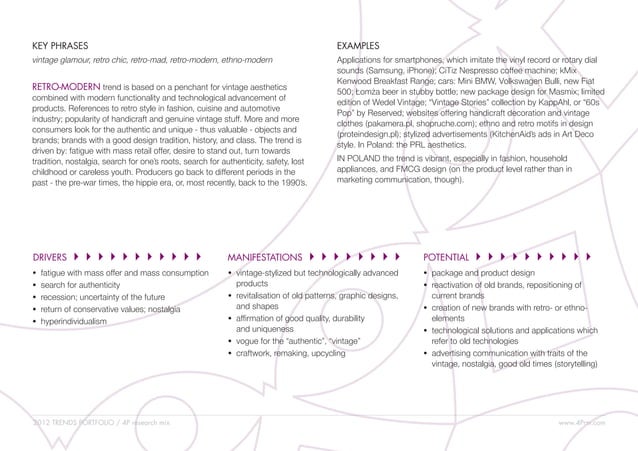 Consumer Trends 2012 - 4P research mix