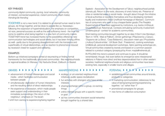 Consumer Trends 2012 - 4P research mix