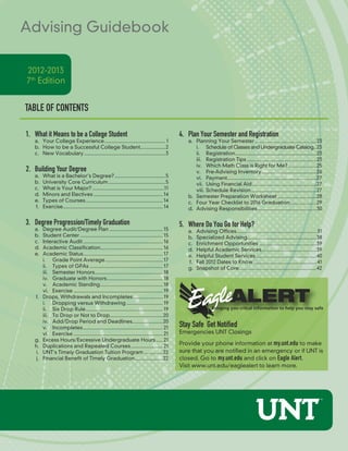 2012 UNT Advising Guidebook | PDF