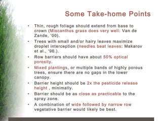 Vegetative Barriers to Spray Drift | PPT