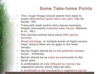 Vegetative Barriers to Spray Drift | PPT