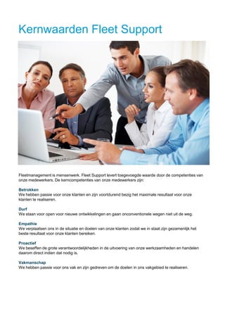 Fleet Support in Beeld | PDF