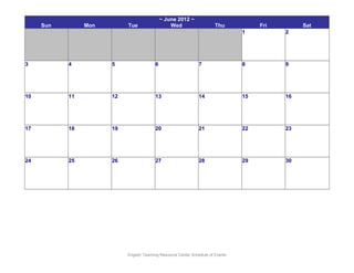 2012 word calendar | DOC
